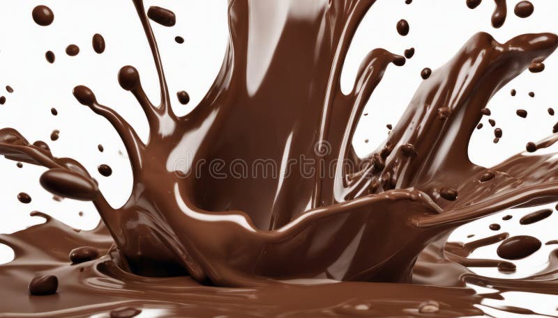 A Splash of Chocolate Sauce Stock Illustration - Illustration of ...