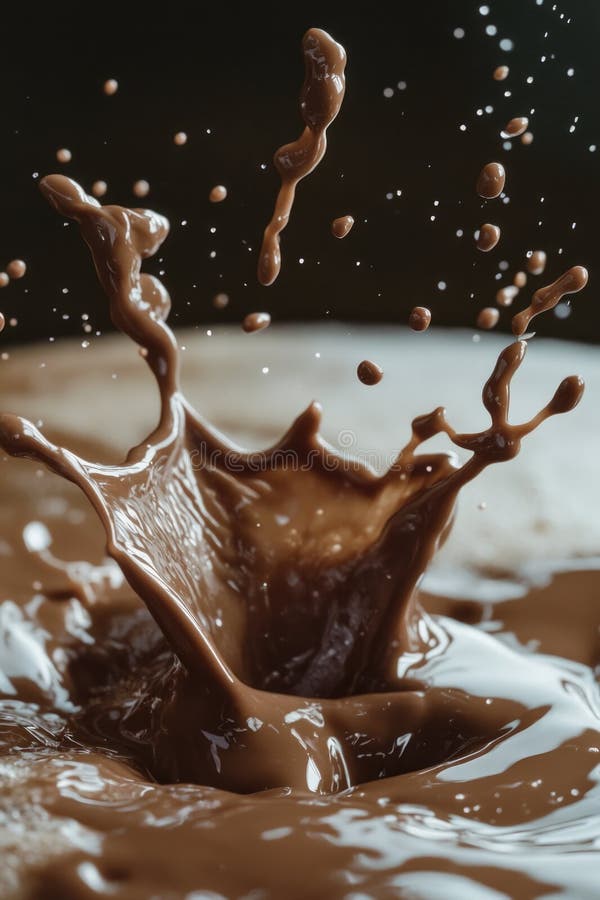 A Splash of Chocolate is Splattered Across a Table Stock Photo - Image ...