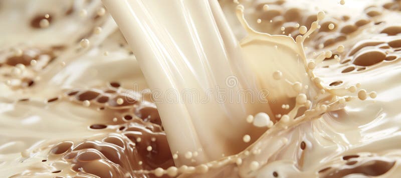 Splash of Chocolate Vanilla Milk Background Stock Illustration ...
