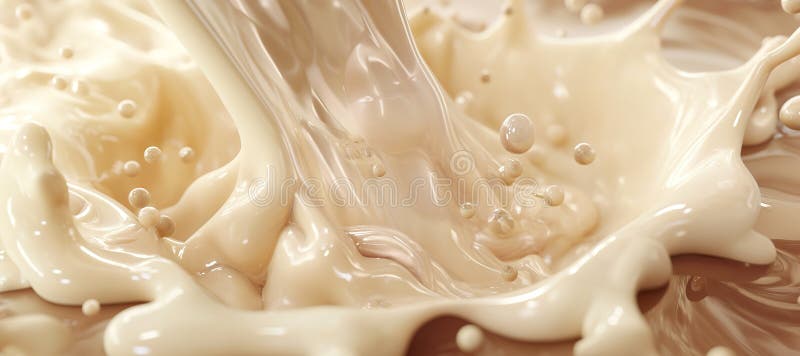 Splash of Chocolate Vanilla Milk Background Stock Illustration ...