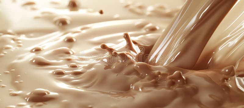 Splash of Chocolate Vanilla Milk Background Stock Illustration ...