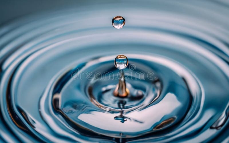 Splash of Clean Water, Falling Water Drops. Ai Generated Image. Stock ...