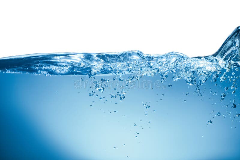 Splash of Clear Blue Water on White Background Stock Photo - Image of ...
