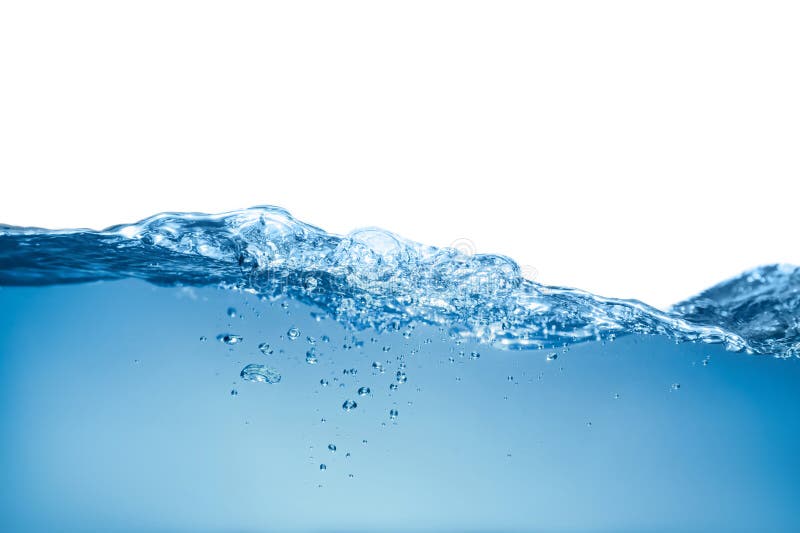Splash of Clear Blue Water on White Background Stock Image - Image of ...