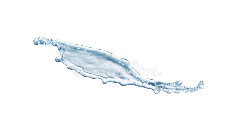 Splash of Clear Fresh Water Isolated Stock Image - Image of clear ...