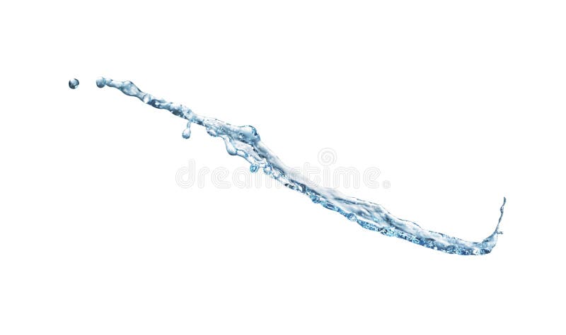 Splash of Clear Fresh Water Isolated Stock Image - Image of hydrate ...