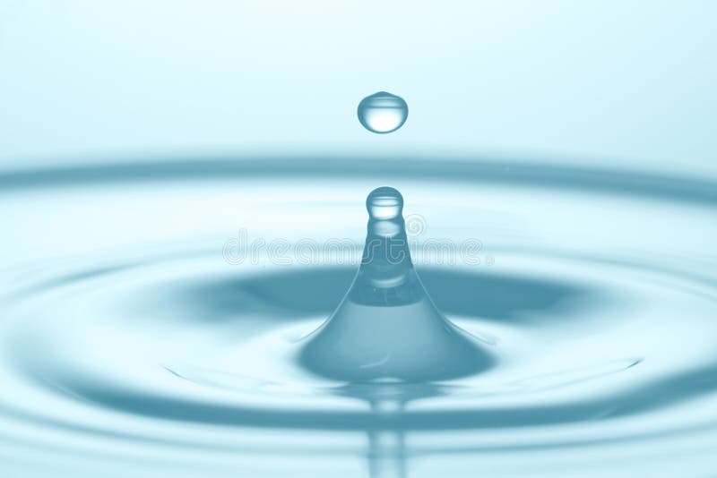 Splash of Clear Water with Drops on Light Blue Background, Closeup ...