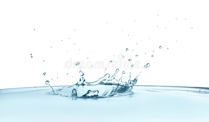 Splash of Clear Water Isolated on White Stock Photo - Image of clean ...