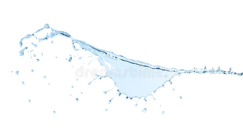 Splash of Clear Water on White Background Stock Photo - Image of aqua ...