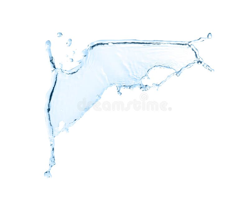 Splash of Clear Water on White Background Stock Image - Image of ...