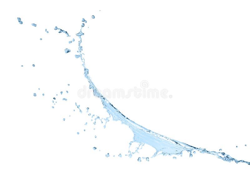 Splash of Clear Water on White Background Stock Image - Image of drink ...