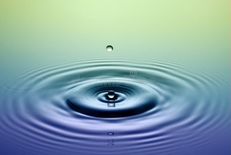 Water Splash - Falling Drop of Rain Stock Image - Image of liquid, drop ...