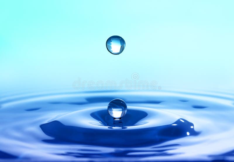 Water Splash - Falling Drop of Rain Stock Image - Image of closeup ...
