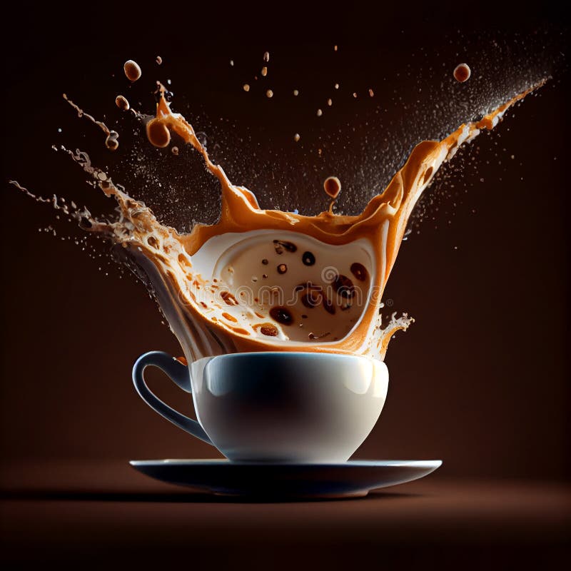 SPLASH COFFEE MUGS stock vector. Illustration of paint - 67357717