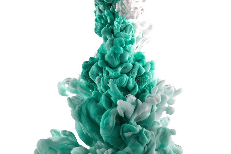 Splash of Color Ink Isolated on White. Abstract Background Stock Image ...