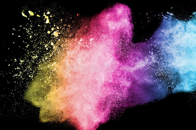 Colored powder splash stock photo. Image of color, glowing - 96276514