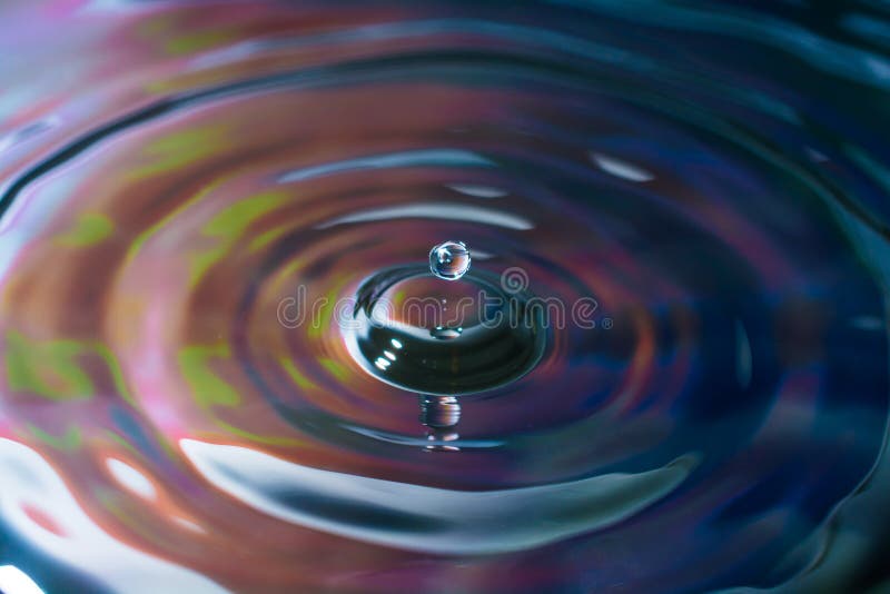 Splash of Colored Water with Small Droplet Seperate Stock Photo - Image ...