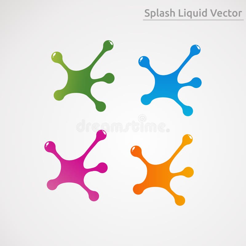 Splash Colorful Drop Vector Set, Icon, Element, and Template for ...