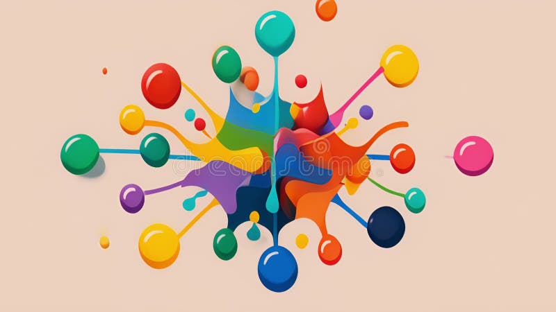 A Splash of Colorful Paint Each Droplet Representing a Data Point that ...