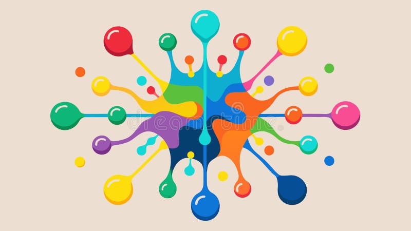 A Splash of Colorful Paint Each Droplet Representing a Data Point that ...