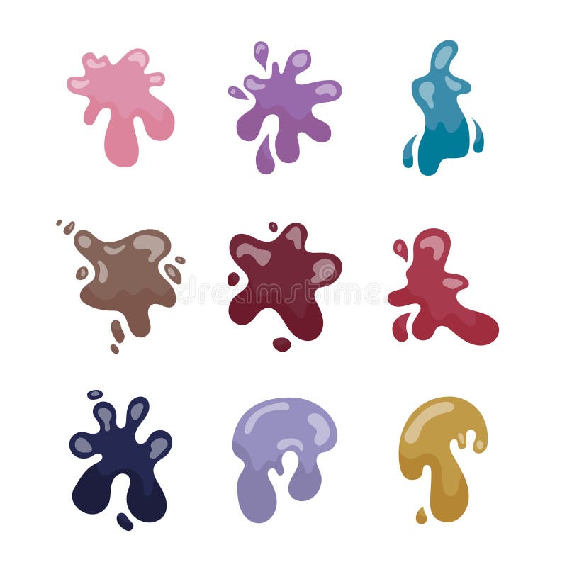 Splash Colorful Spot. Decorative Fluid Shape Stock Vector ...