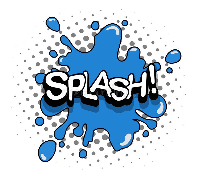 SPLASH Comic Book Sign. Pop-art Styl. Stock Vector - Illustration of ...