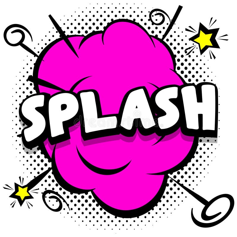 Splash Comic Bright Template with Speech Bubbles on Colorful Frames ...