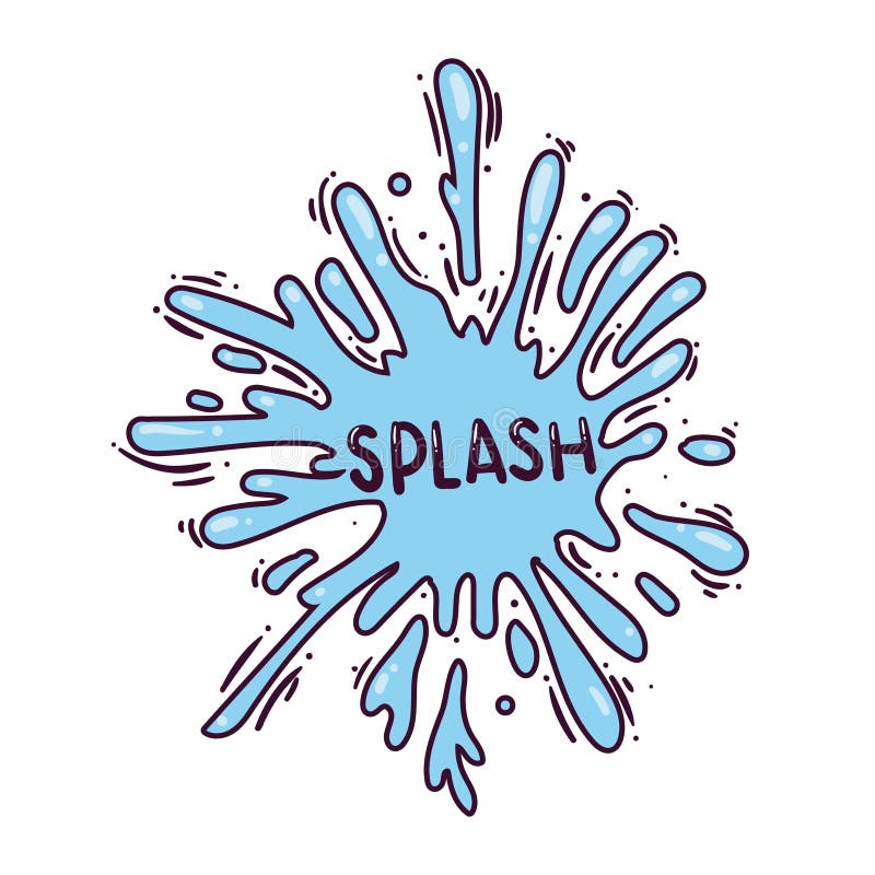 Splash Comic Expression Word Stock Vector - Illustration of label ...