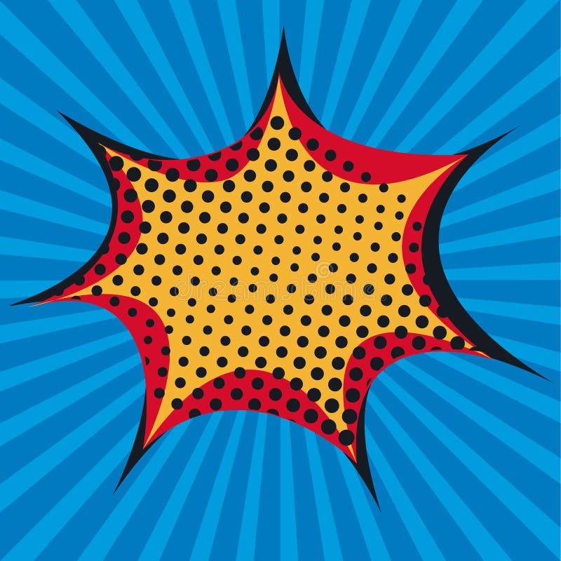 Comic splash illustration stock vector. Illustration of dots - 96792739