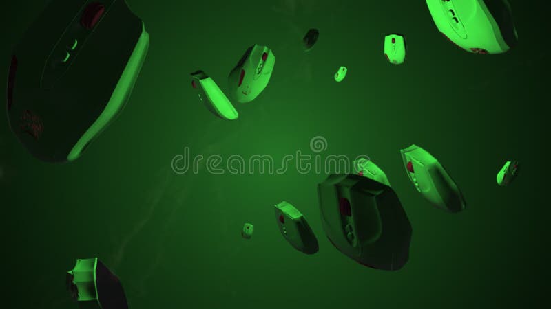 Splash of Computer Mouse. 3D Animation. Objects Spinning. Stock Footage ...