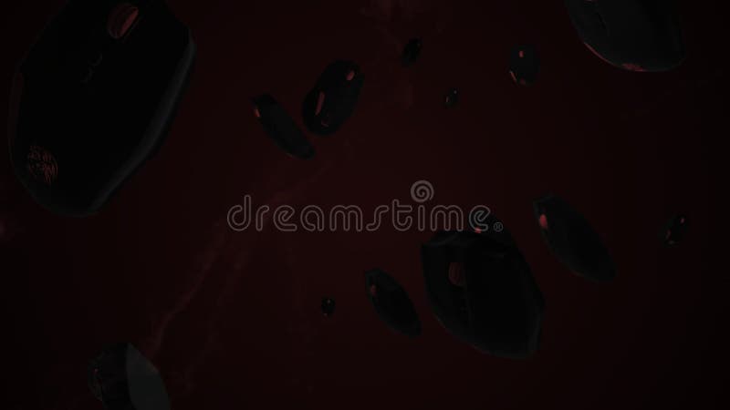 Splash of Computer Mouse. 3D Animation. Objects Spinning. Stock Footage ...