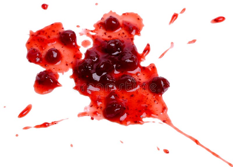 Splash of Cranberry Jam on White Background Stock Image - Image of ...