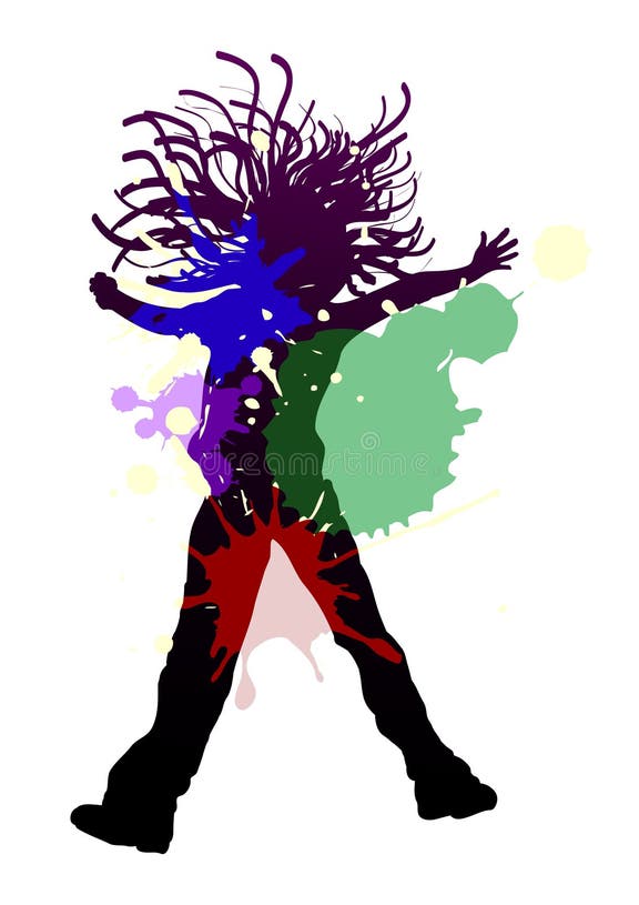 Splash dance stock vector. Illustration of positive, rock - 9312965