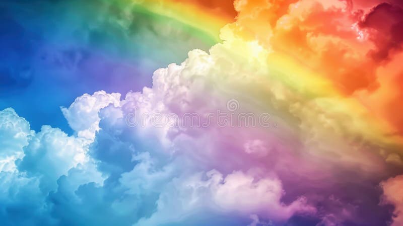 A Splash of Different Rainbow Colors. Background of Rainbow Colors ...