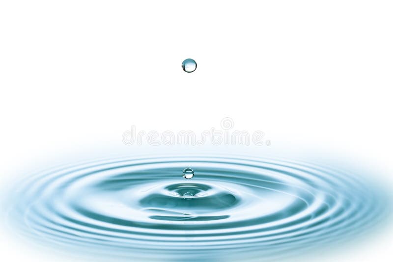 Splash Drop of Falling Water on the Surface of the Liquid Stock Image ...