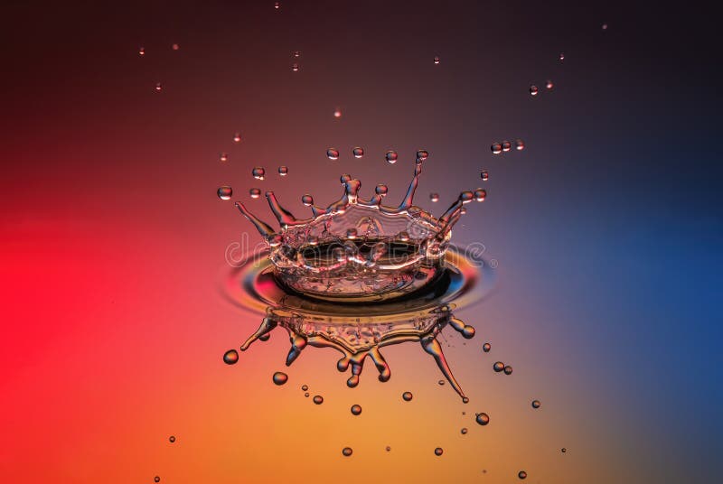 A Splash of a Drop in the Form of a Crown in the Bright Colors of the ...