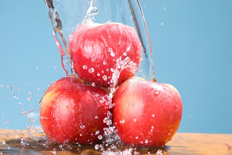 Apple and juice splash stock image. Image of isolated - 27630137