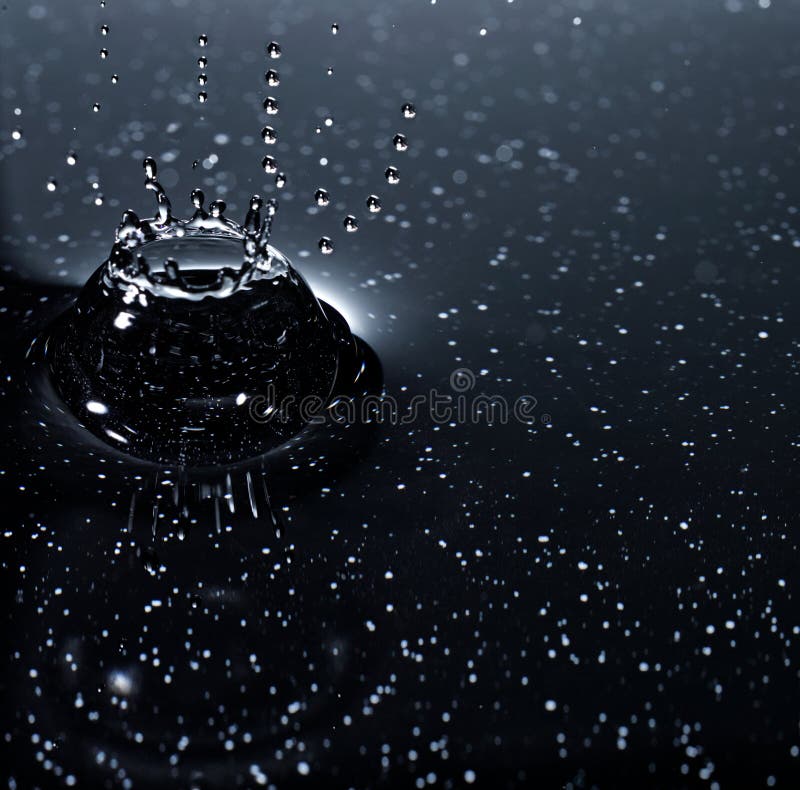 Splash - a Drop of Water Falling into the Water in a Macro Shot Stock ...