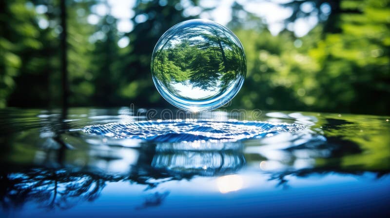 Splash drop in water stock illustration. Illustration of concentric ...