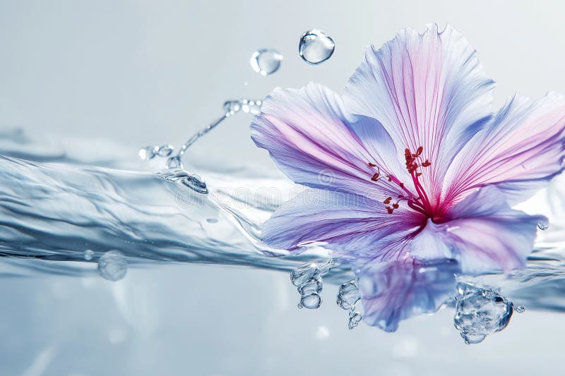 Splash of Dye Spreads Under Water, Blooming Like a Flower Stock Image ...