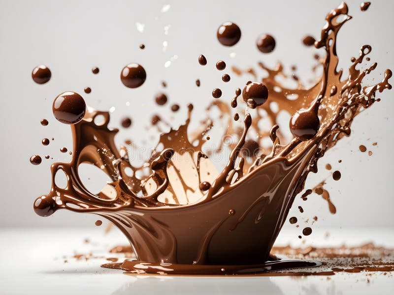 Splash effect of chocolate stock photo. Image of coffee - 300855524
