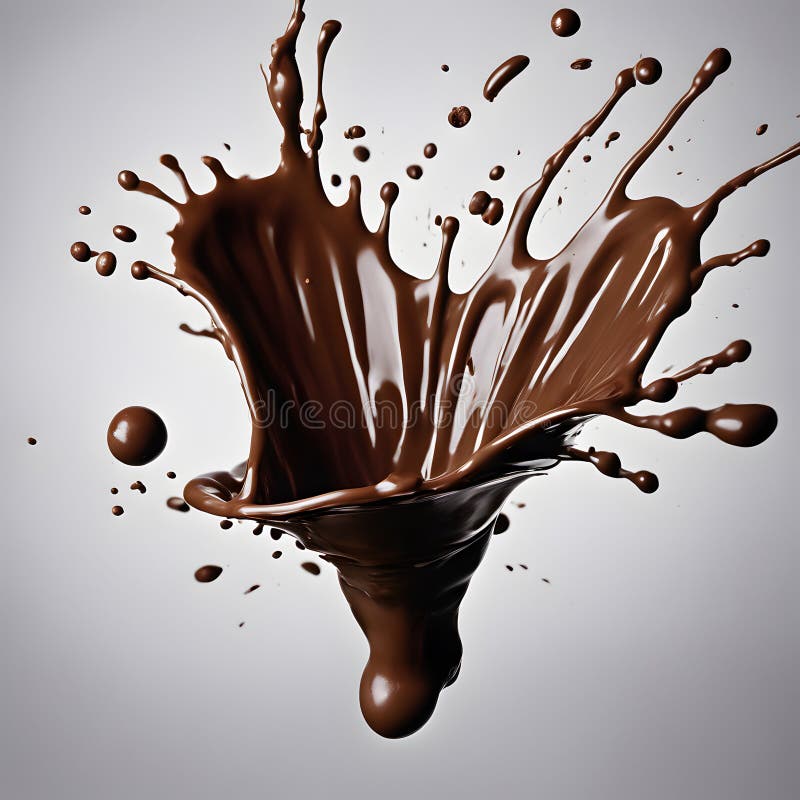 Splash Effect of Chocolate High Speed Stock Illustration - Illustration ...