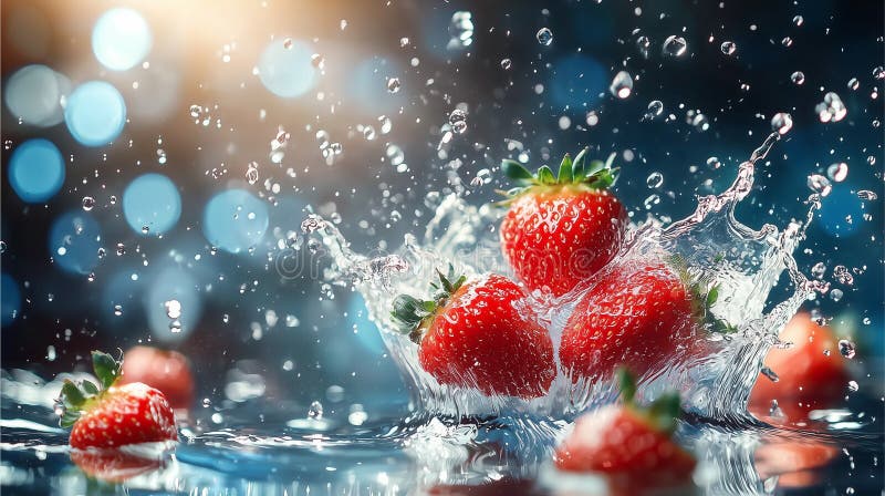 Splash Effect Fresh Fruit, Splash Effect Fresh Fruit with Strawberries ...