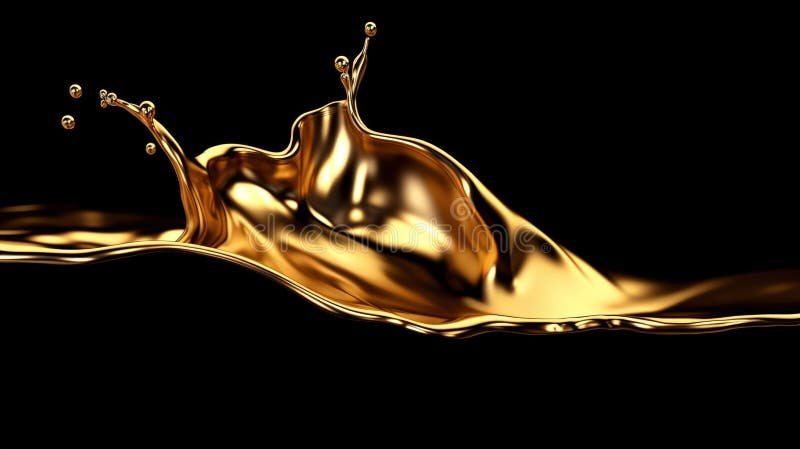 Splash Elegant Luxury Splash of Gold Liquid. Stock Illustration ...