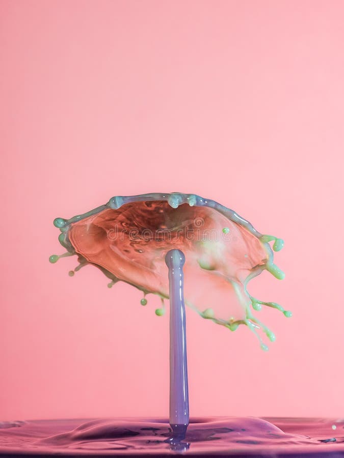 Splash of the Falling Drops of Water Stock Photo - Image of energy ...