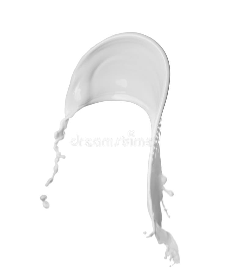 Splash of Fresh Milk on White Stock Photo - Image of creamy, action ...