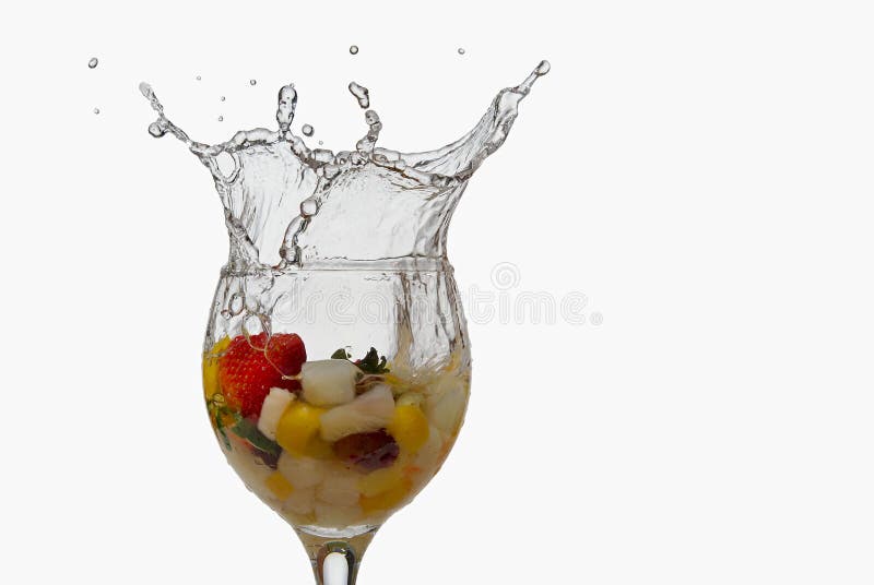 Splash fruit cocktail stock image. Image of close, cocktail - 54932843