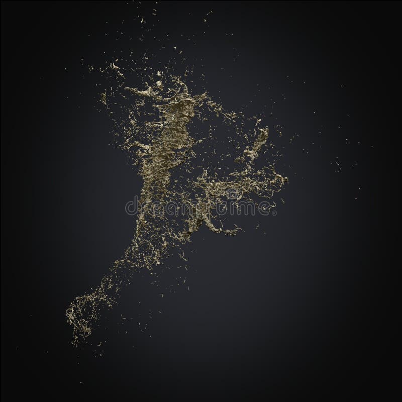 Splash Gold 3d Rendering Background Stock Image - Image of idea, design ...