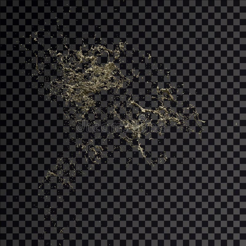 Splash Gold 3d Transparent Background Stock Image - Image of golden ...