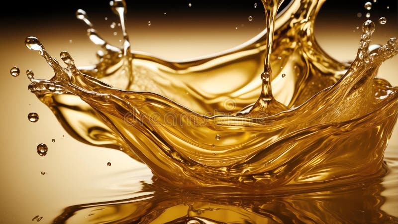 Splash of Gold Liquid Isolated in Gold Ai Generated Stock Illustration ...